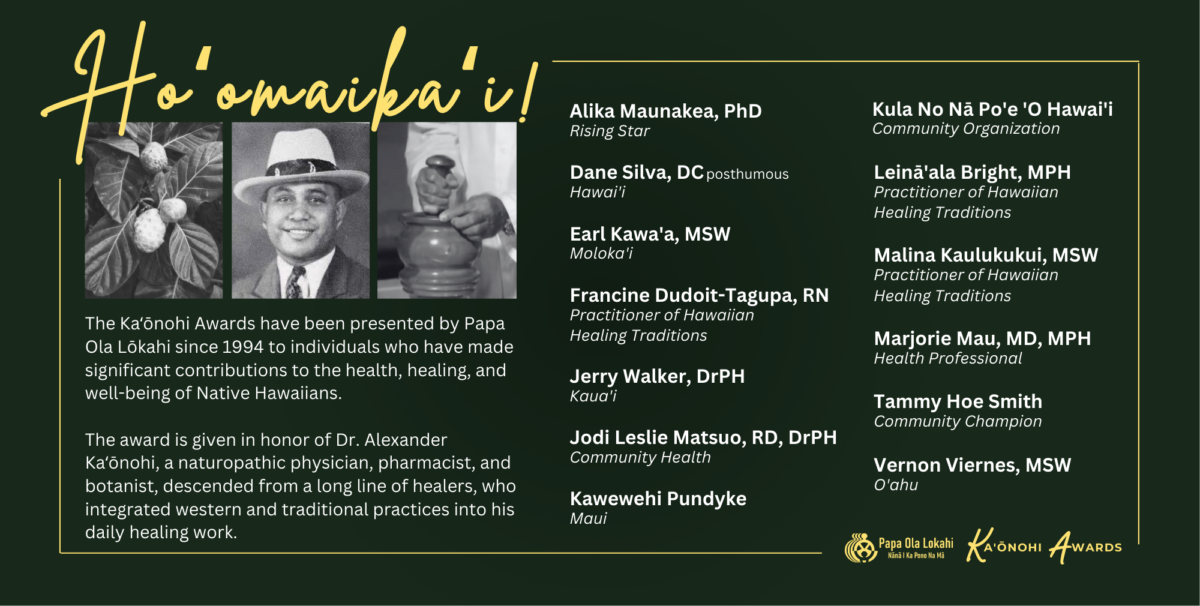 The Kaʻōnohi Awards 2024 | Papa Ola Lōkahi