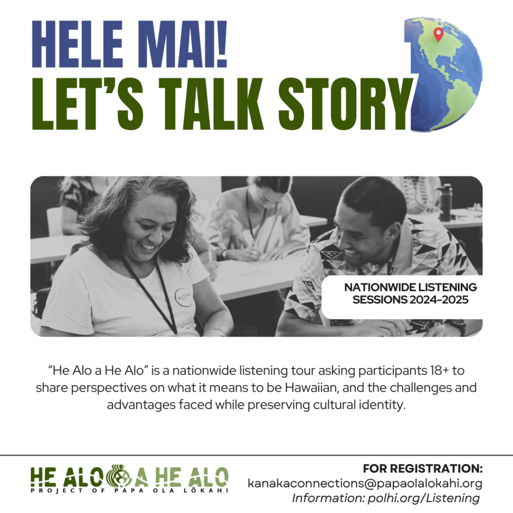 He Alo a He Alo ~ Listening Tour | Papa Ola Lōkahi